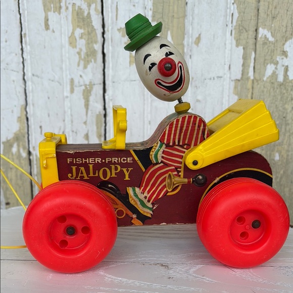 Fisher-Price | Toys | Vintage 96s Fisher Price Jolly Jalopy Pull Toy ...